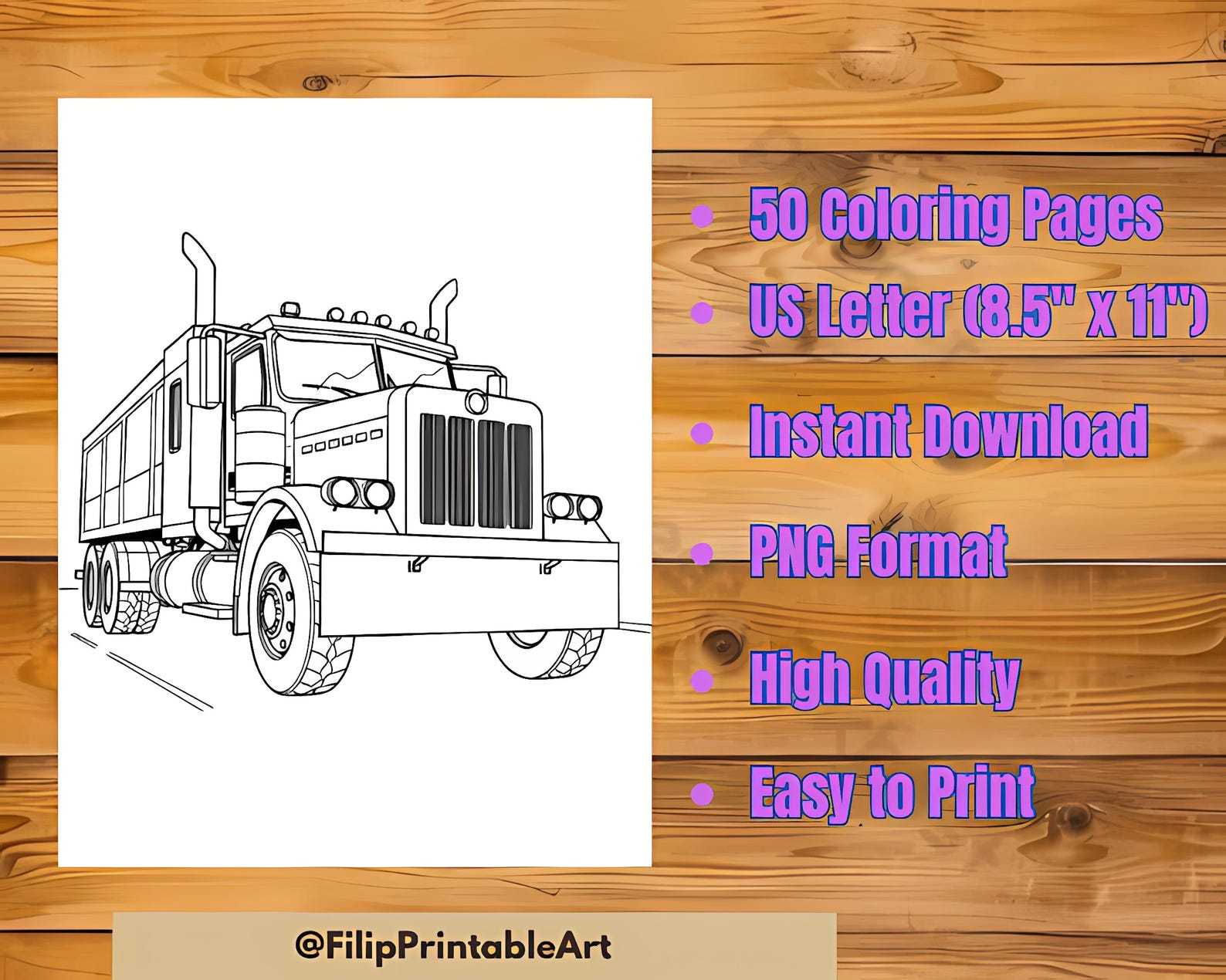 50 Truck Coloring Pages, Printable Coloring Pages, Car Coloring Pages ...