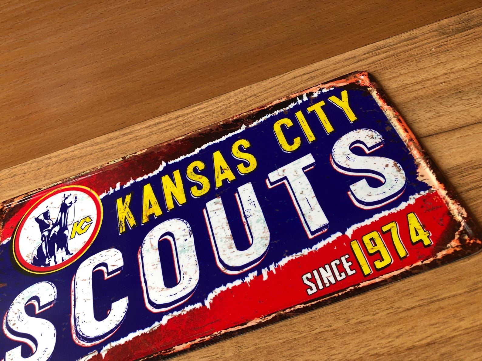 Kansas City Scouts Metal Sign, Vintage Hockey Wall Decor - Etsy