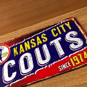 Kansas City Scouts Metal Sign, Vintage Hockey Wall Decor - Etsy