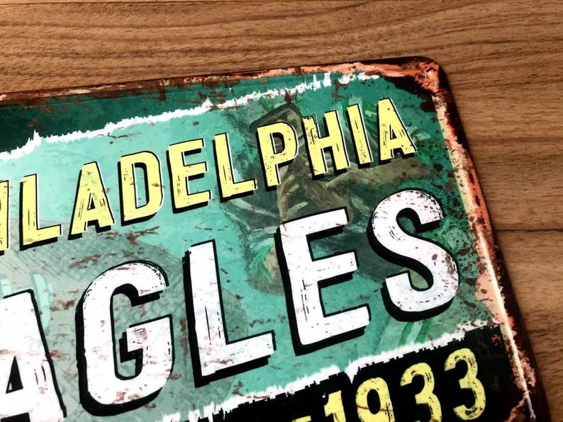 Philadelphia Eagles Metal Sign PHILADELPHIA EAGLES 1933 Nfl Football ...