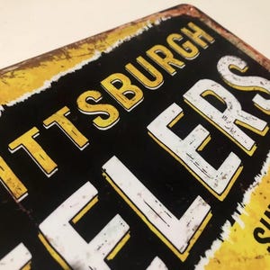 Pittsburgh Steelers Metal Sign PITTSBURGH STEELERS Vintage Style Sign ...