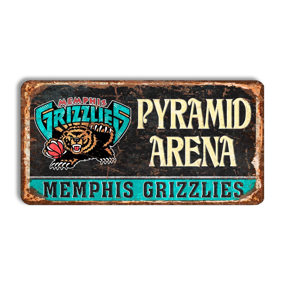 Memphis Grizzlies Metal Sign Pyramid Arena Stadium Sign Memphis ...