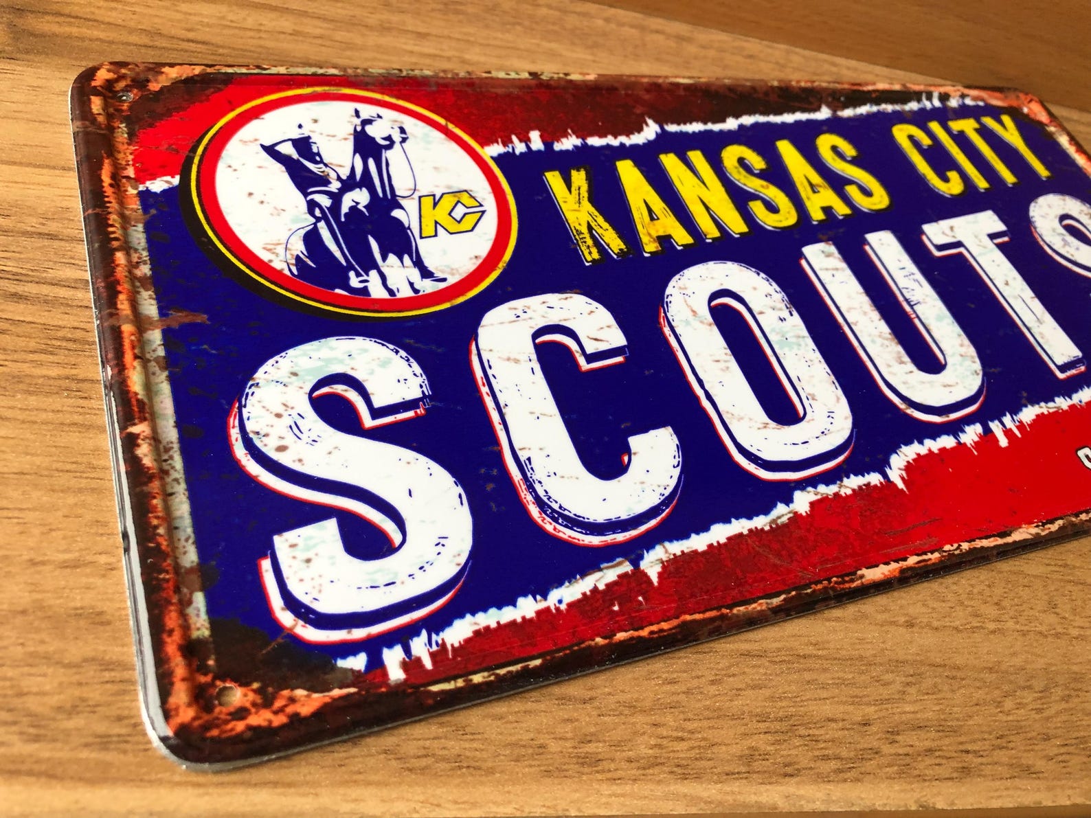 Kansas City Scouts Metal Sign, Vintage Hockey Wall Decor - Etsy