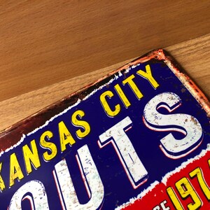 Kansas City Scouts Metal Sign, Vintage Hockey Wall Decor - Etsy