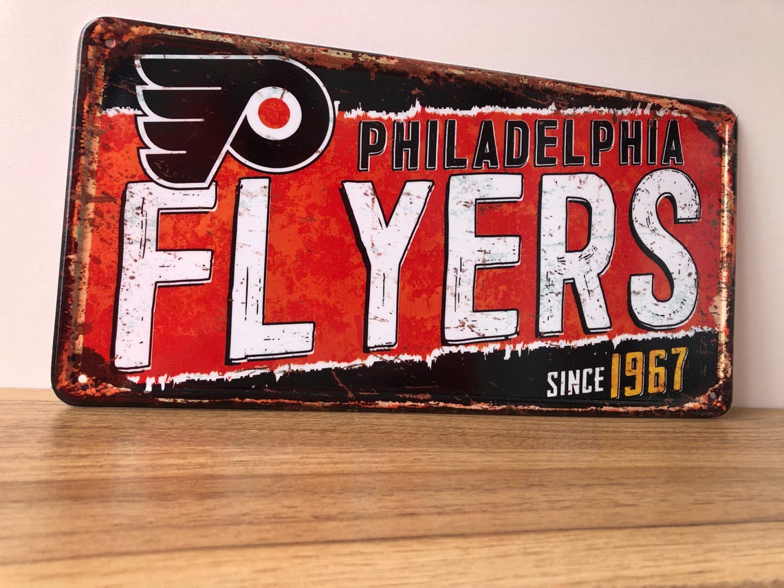 Philadelphia Flyers Metal Sign, Vintage Style NHL Hockey Decor - Etsy