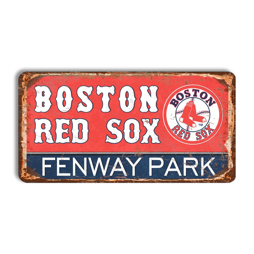 Boston Red Sox Metal Sign BOSTON RED SOX Fenway Park Stadium Sign ...