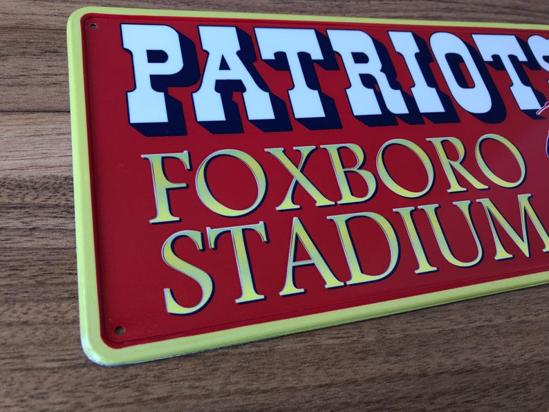 New England Patriots Metal Sign, Foxboro Stadium Sign - Etsy