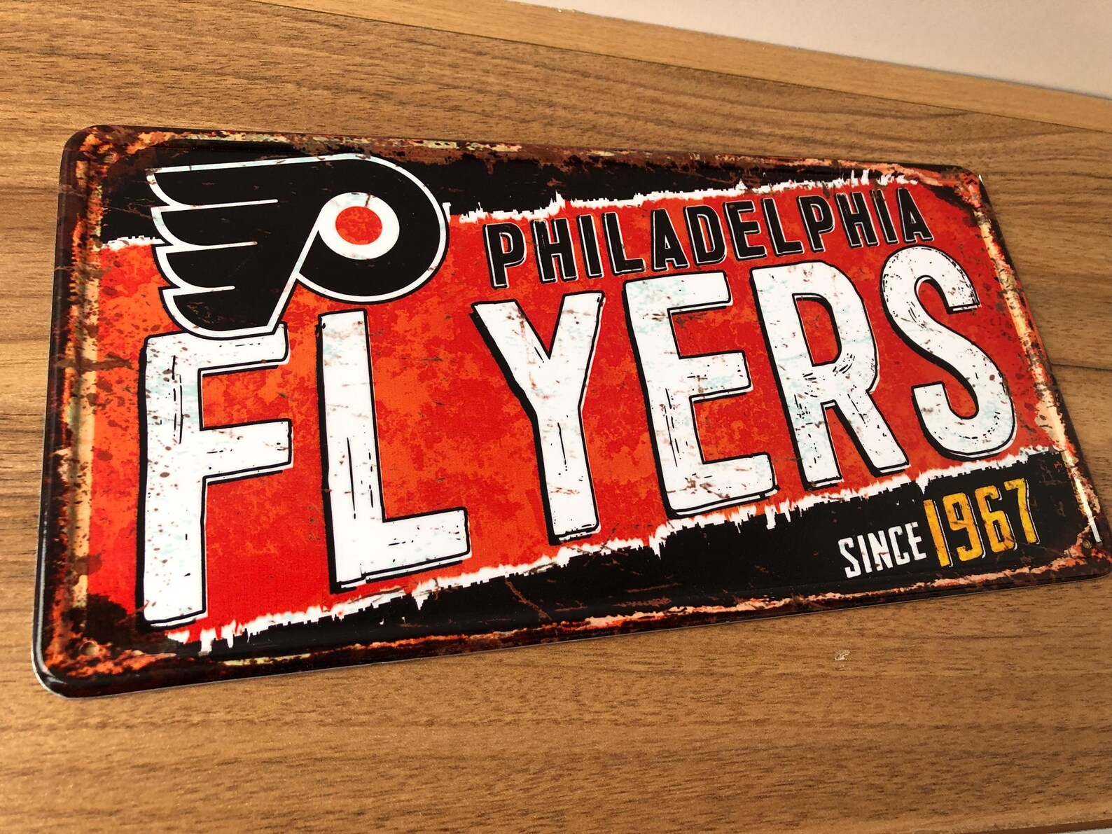 Philadelphia Flyers Metal Sign, Vintage Style NHL Hockey Decor - Etsy