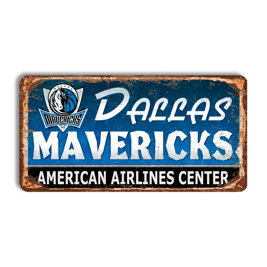 Dallas Mavericks Metal Sign American Airlines Center Stadium Sign ...
