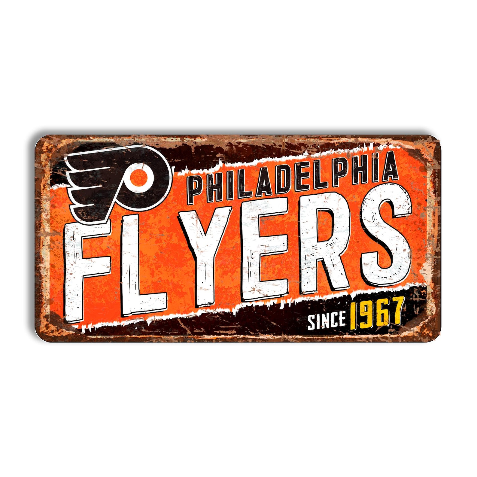 Philadelphia Flyers Metal Sign, Vintage Style NHL Hockey Decor - Etsy