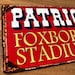 New England Patriots Metal Sign, Foxboro Stadium Sign - Etsy