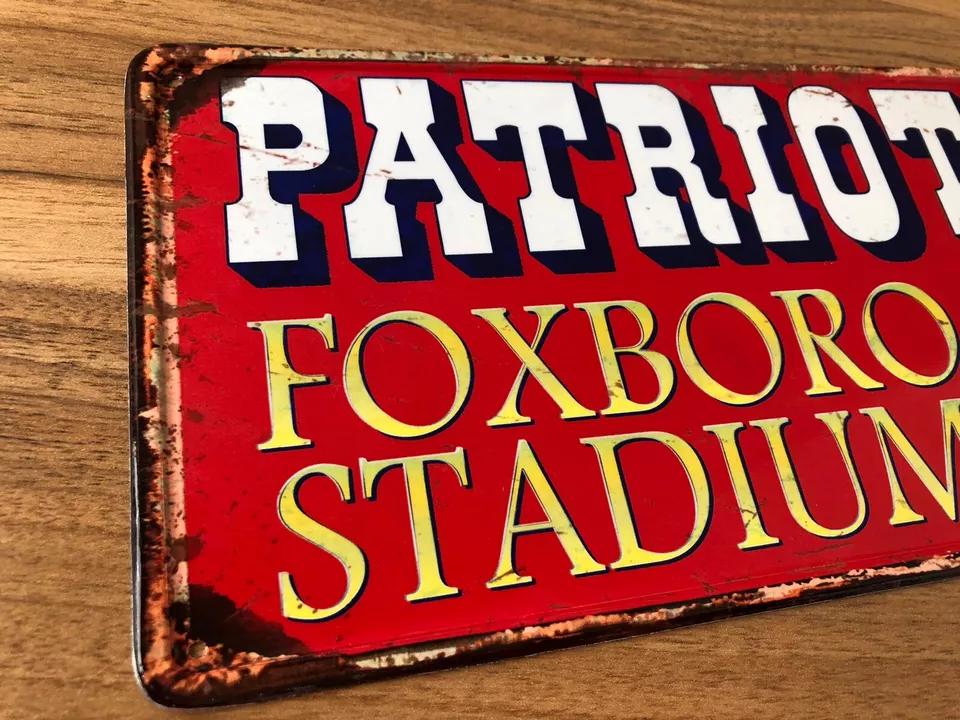 New England Patriots Metal Sign, Foxboro Stadium Sign - Etsy