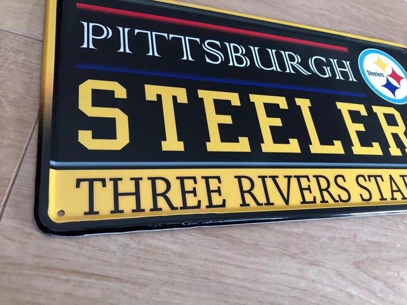 Pittsburgh Steelers Metal Sign, Three Rivers Stadium Sign - Etsy