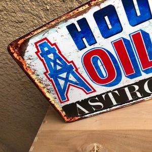 Houston Oilers Metal Sign HOUSTON OILERS Astrodome Stadium Sign NFL ...