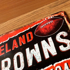 Cleveland Browns Metal Sign Vintage Style Home Decor - Etsy
