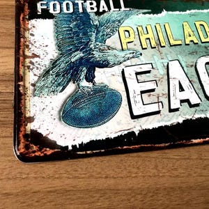 Philadelphia Eagles Metal Sign, Vintage NFL Wall Decor - Etsy