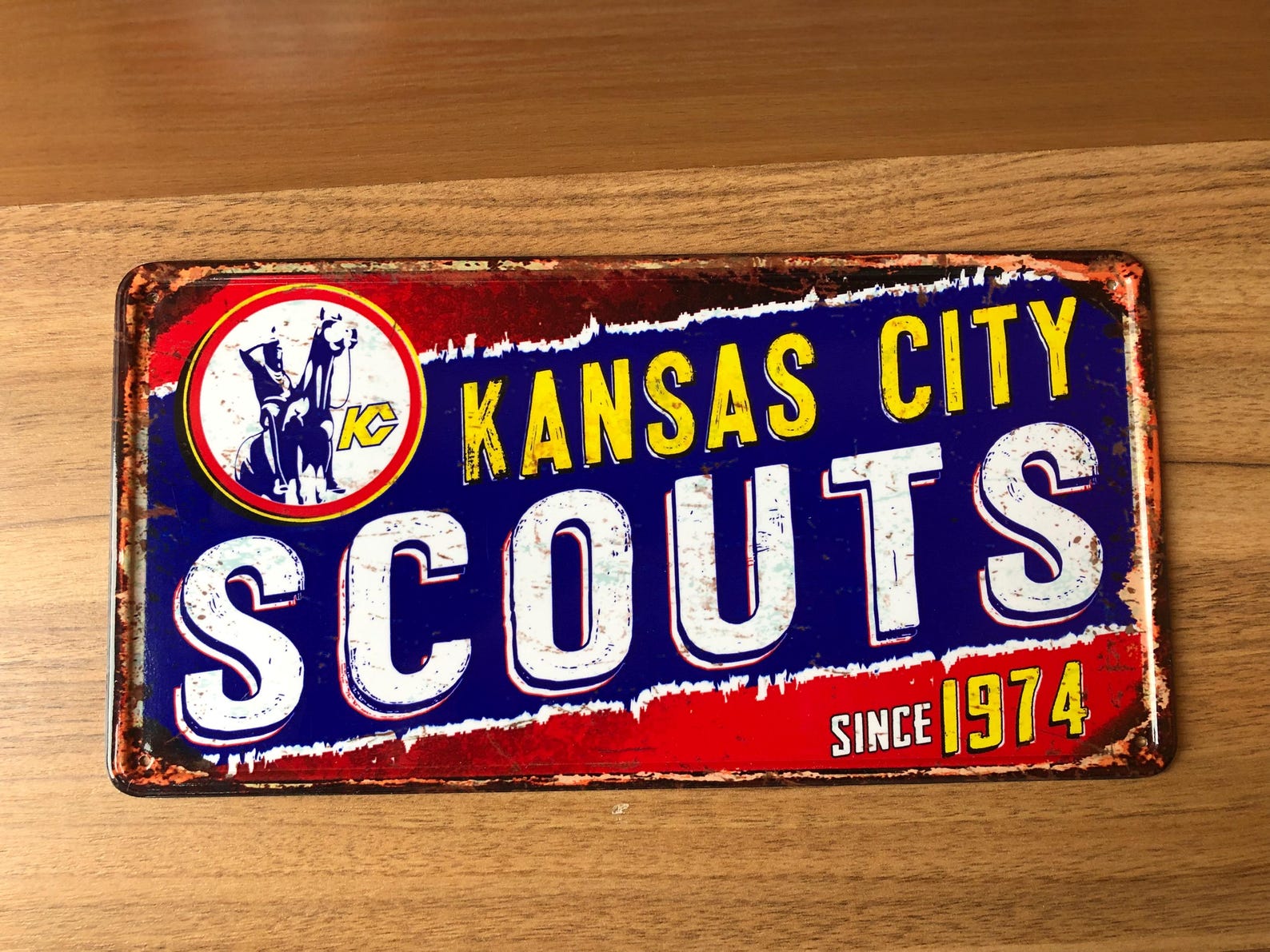 Kansas City Scouts Metal Sign, Vintage Hockey Wall Decor - Etsy