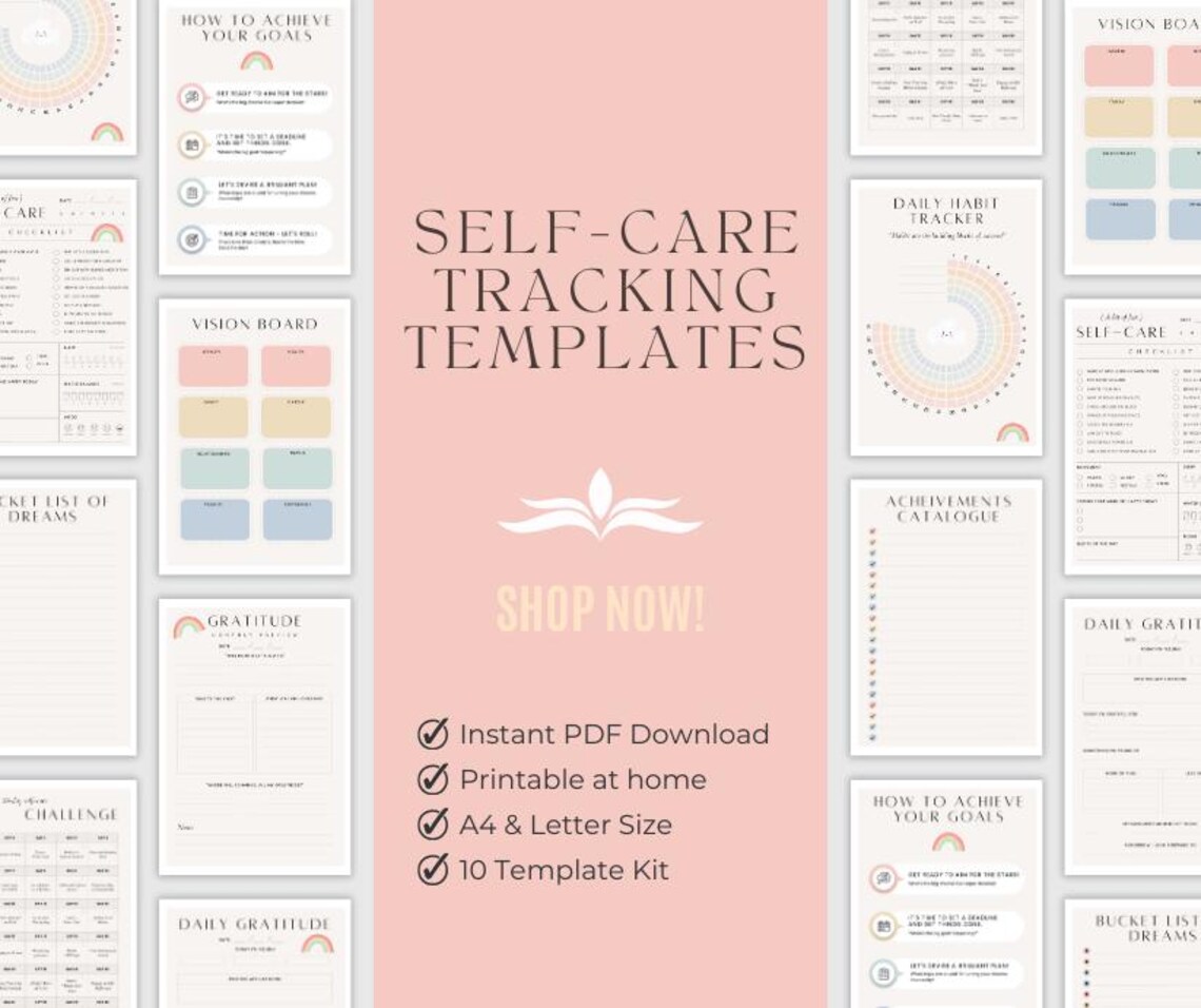 Weekly Self-care Tracker Printable - Daily Checklist & Routine Planner ...