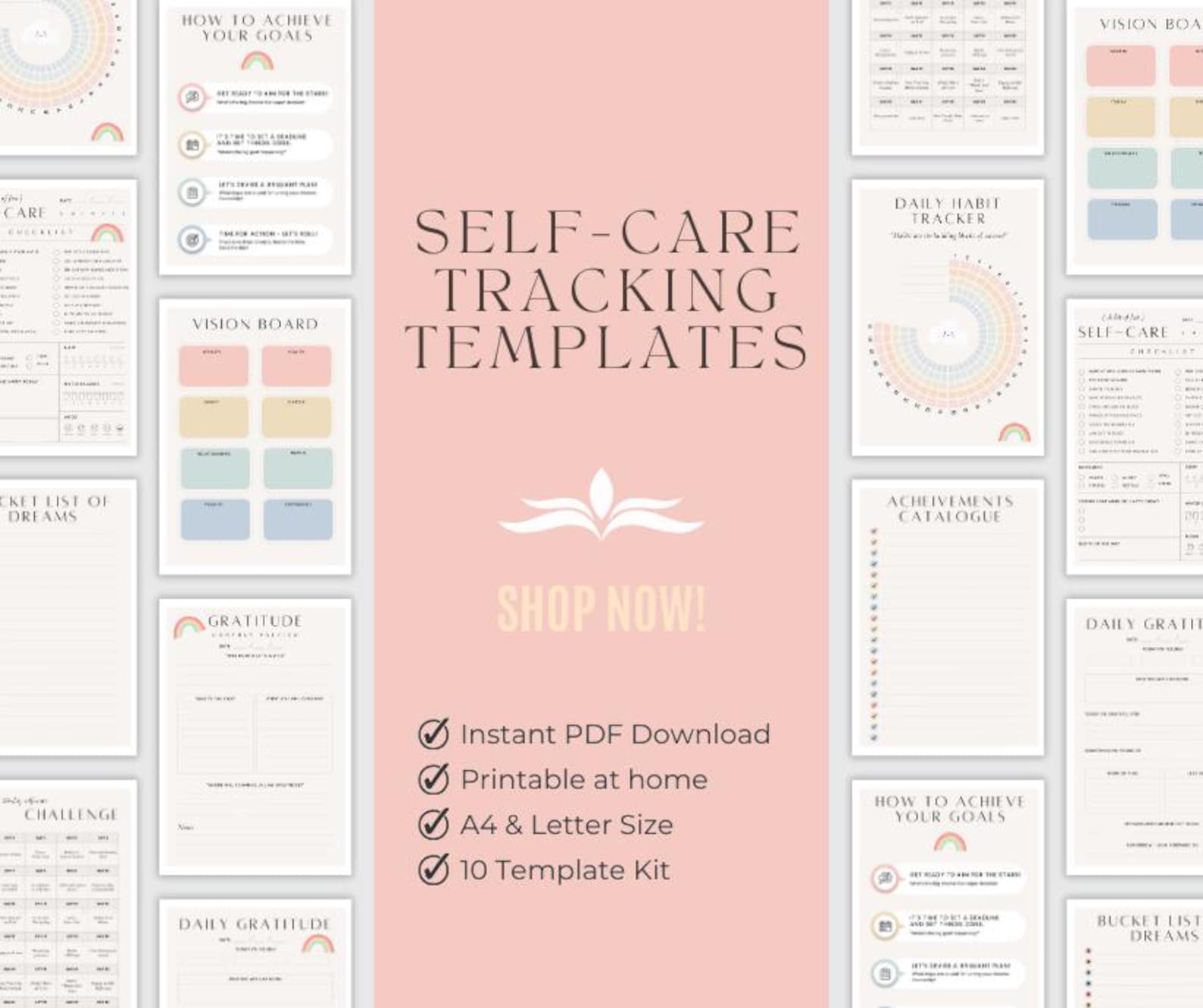 Weekly Self-care Tracker Printable - Daily Checklist & Routine Planner ...