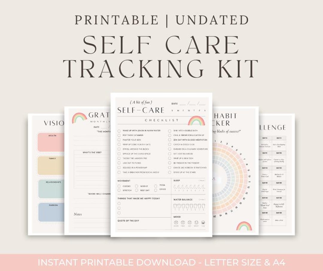 Weekly Self-care Tracker Printable - Daily Checklist & Routine Planner ...