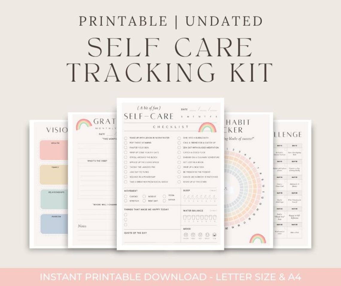 Weekly Self-care Tracker Printable - Daily Checklist & Routine Planner ...