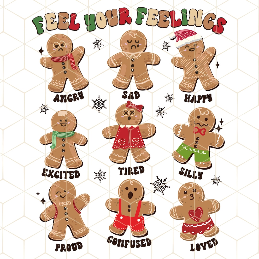 Feel Your Feelings Mental Health Png, Gingerbread Png, Cute Gingerbread ...