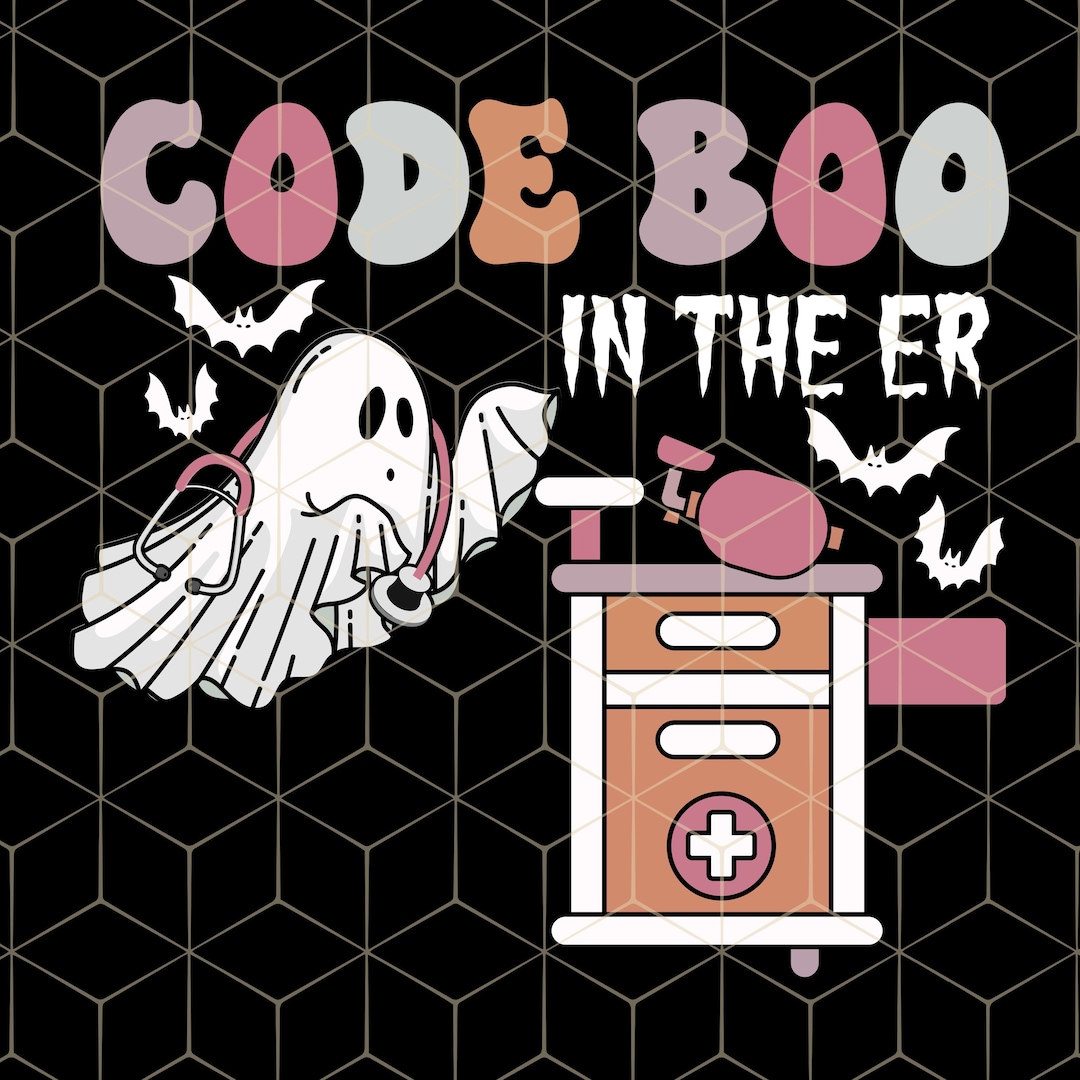 Code Boo in the Er Png, Spooky Nurse Png, Boo Boo Nurse, Halloween Gift ...