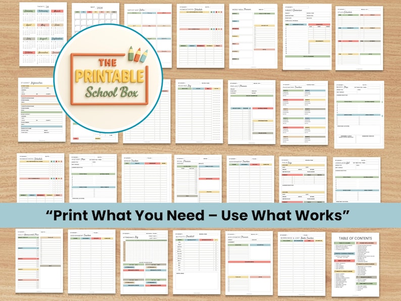 Editable Homeschool Planner 2025-2026, Printable PDF, Lesson Plan Book ...