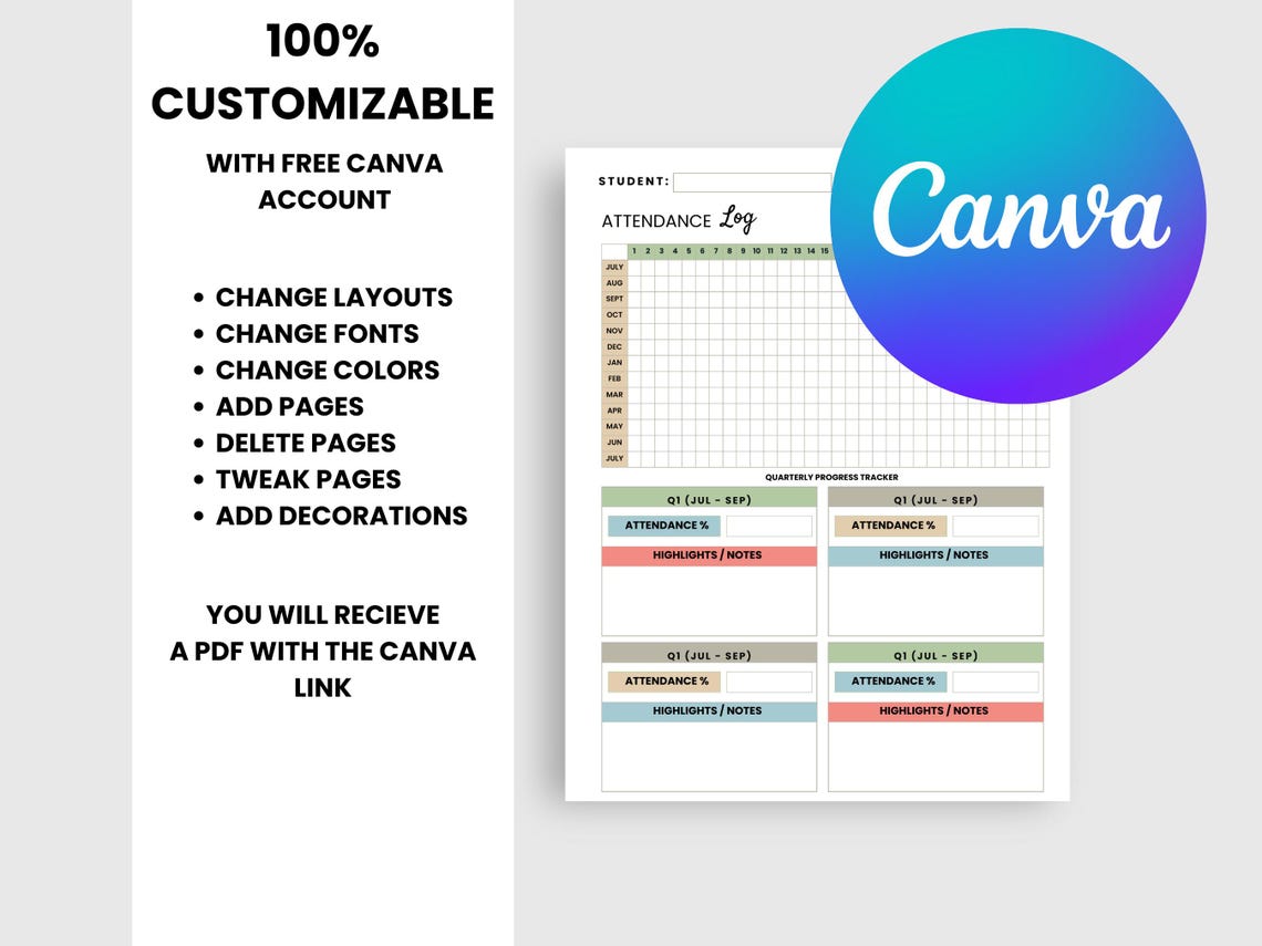 Editable Homeschool Planner 2025-2026, Printable PDF, Lesson Plan Book ...