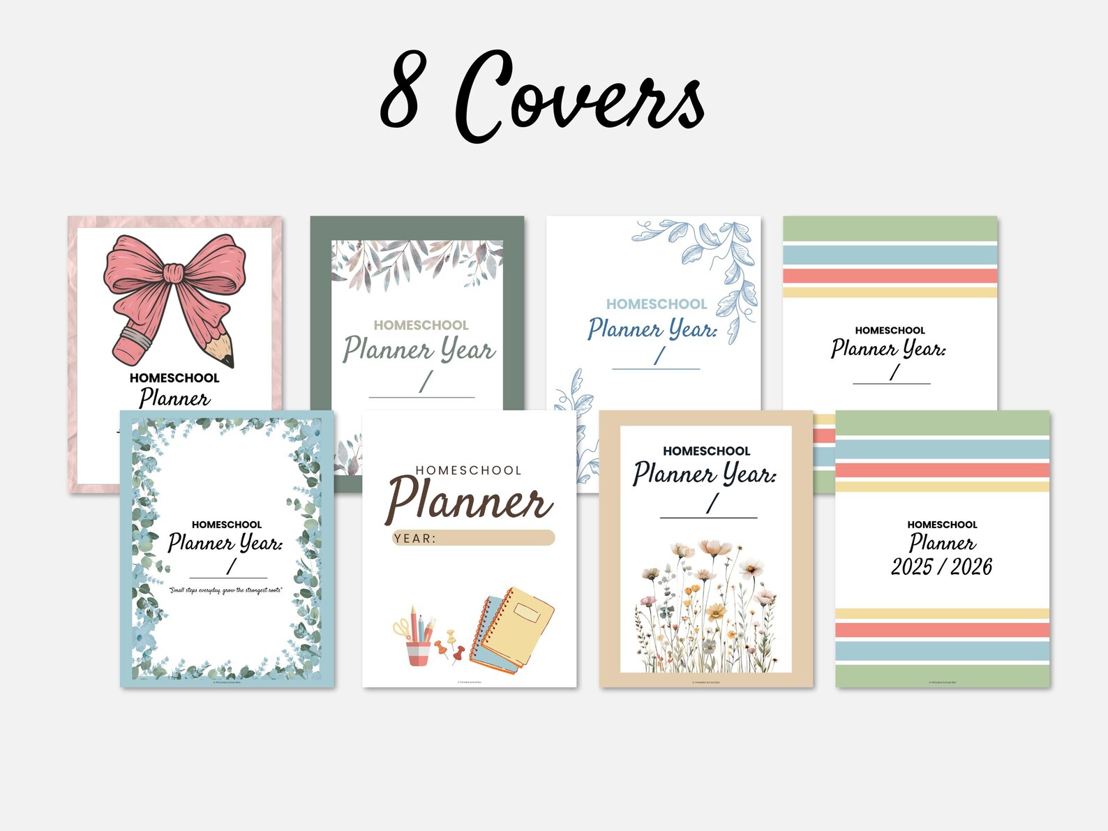 Editable Homeschool Planner 2025-2026, Printable PDF, Lesson Plan Book ...