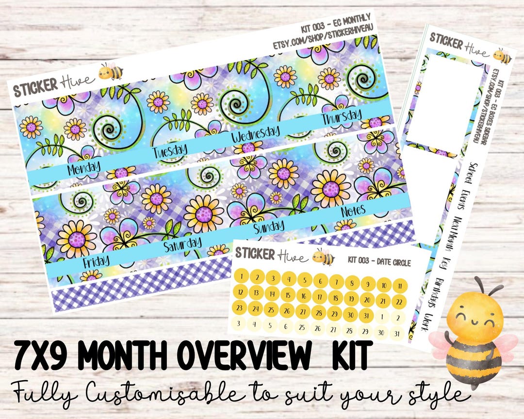 Monthly Overview Budget Sticker Kit Kit 003 Erin Condren Happy Planner ...