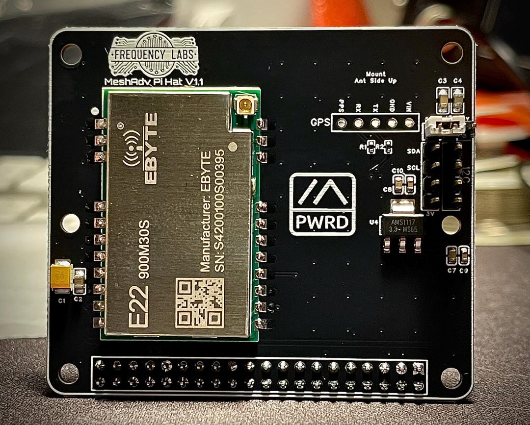 Meshadv Pi Hat V1.1 Fully Assembled 1 Watt Lora 915mhz (for Meshtastic ...