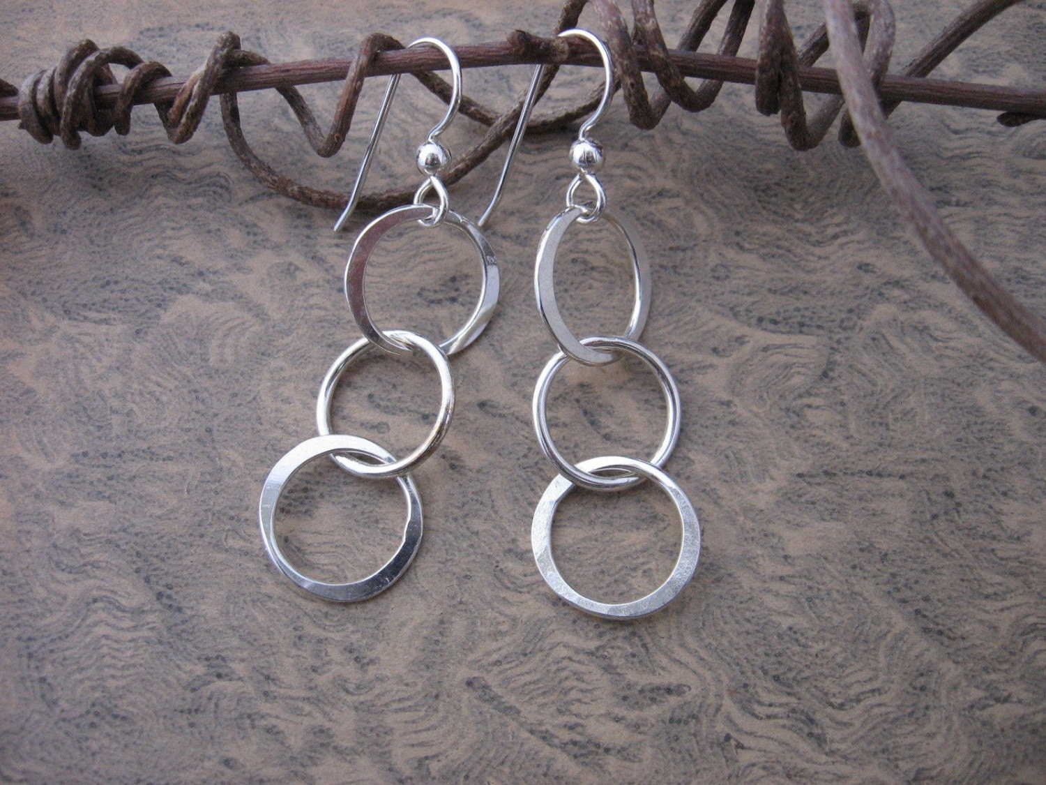 Three Hoop Earrings - Etsy