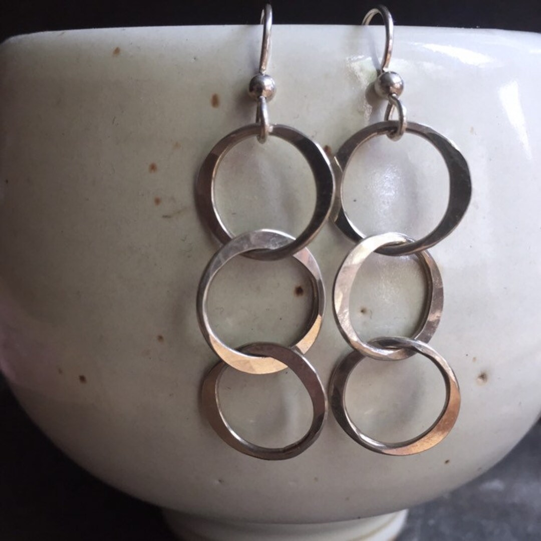 Three Hoop Earrings - Etsy