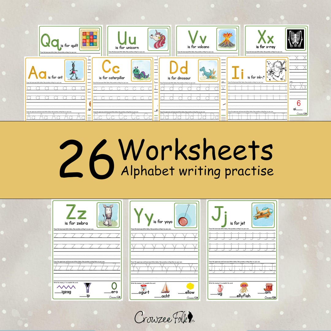 Alphabet Letter Formation 26 Worksheets Kids Learning Kids Worksheets ...