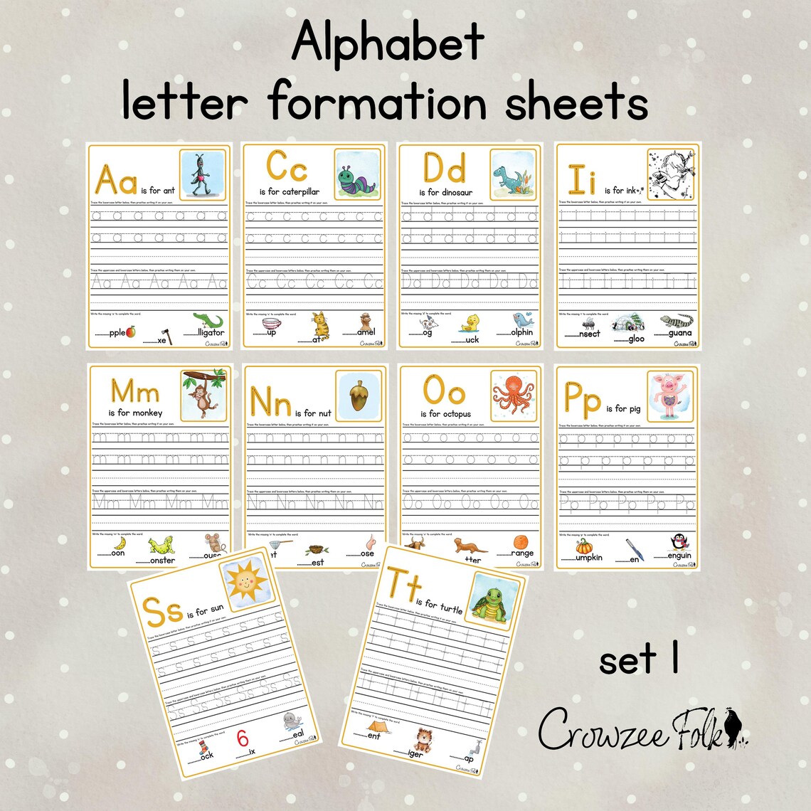 Alphabet Letter Formation 26 Worksheets Kids Learning Kids Worksheets ...