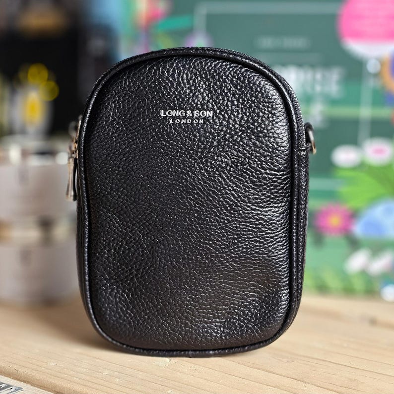 Double Zip Cross Body Bag in Black - Etsy
