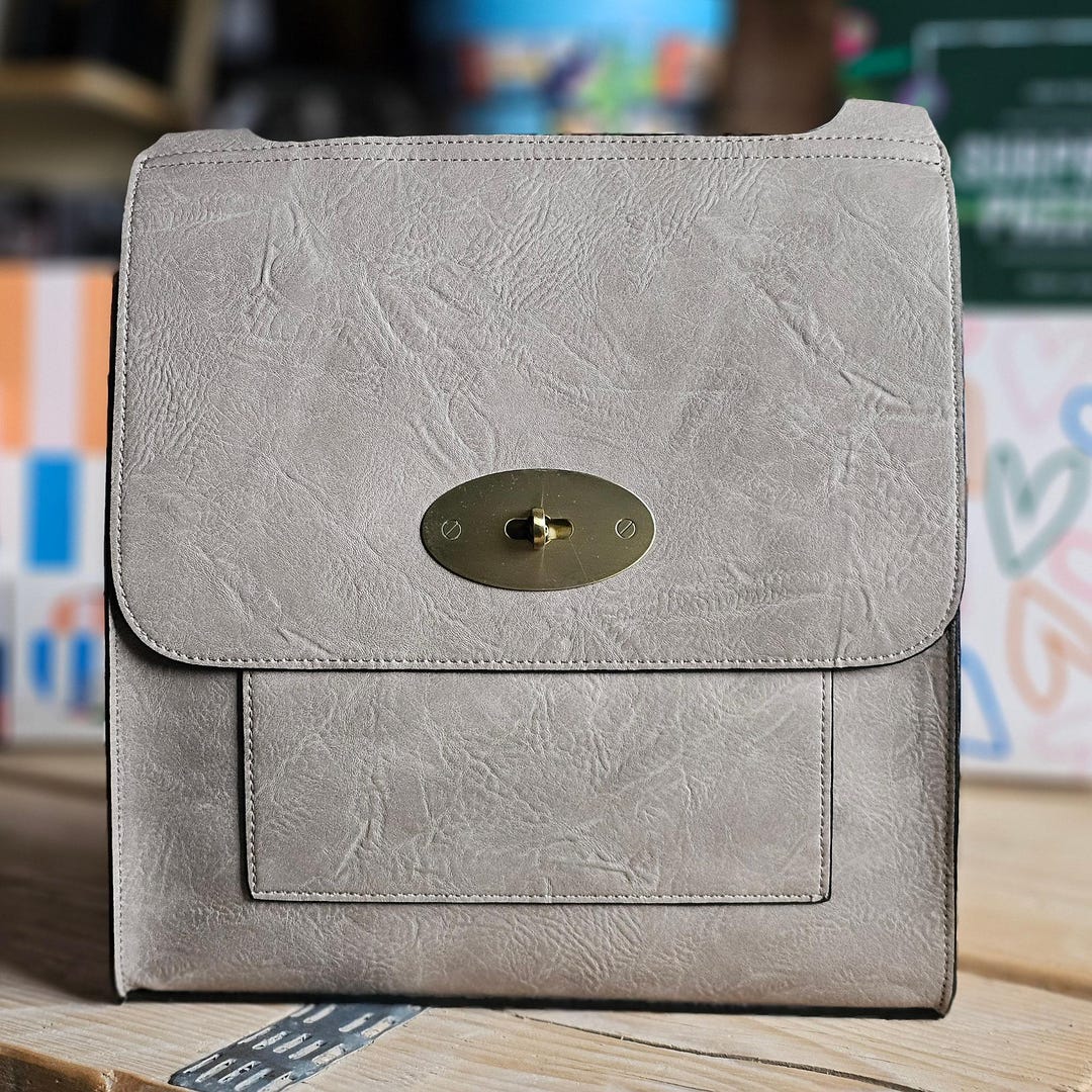 Postman Lock Satchel Bag in Light Grey - Gifts for Women, Mother's Day ...