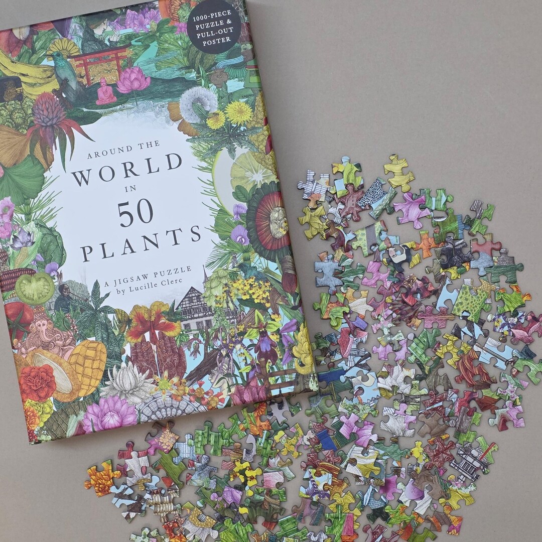 Around the World in 50 Plants Jigsaw Puzzle - 1000 Piece With Poster - Etsy