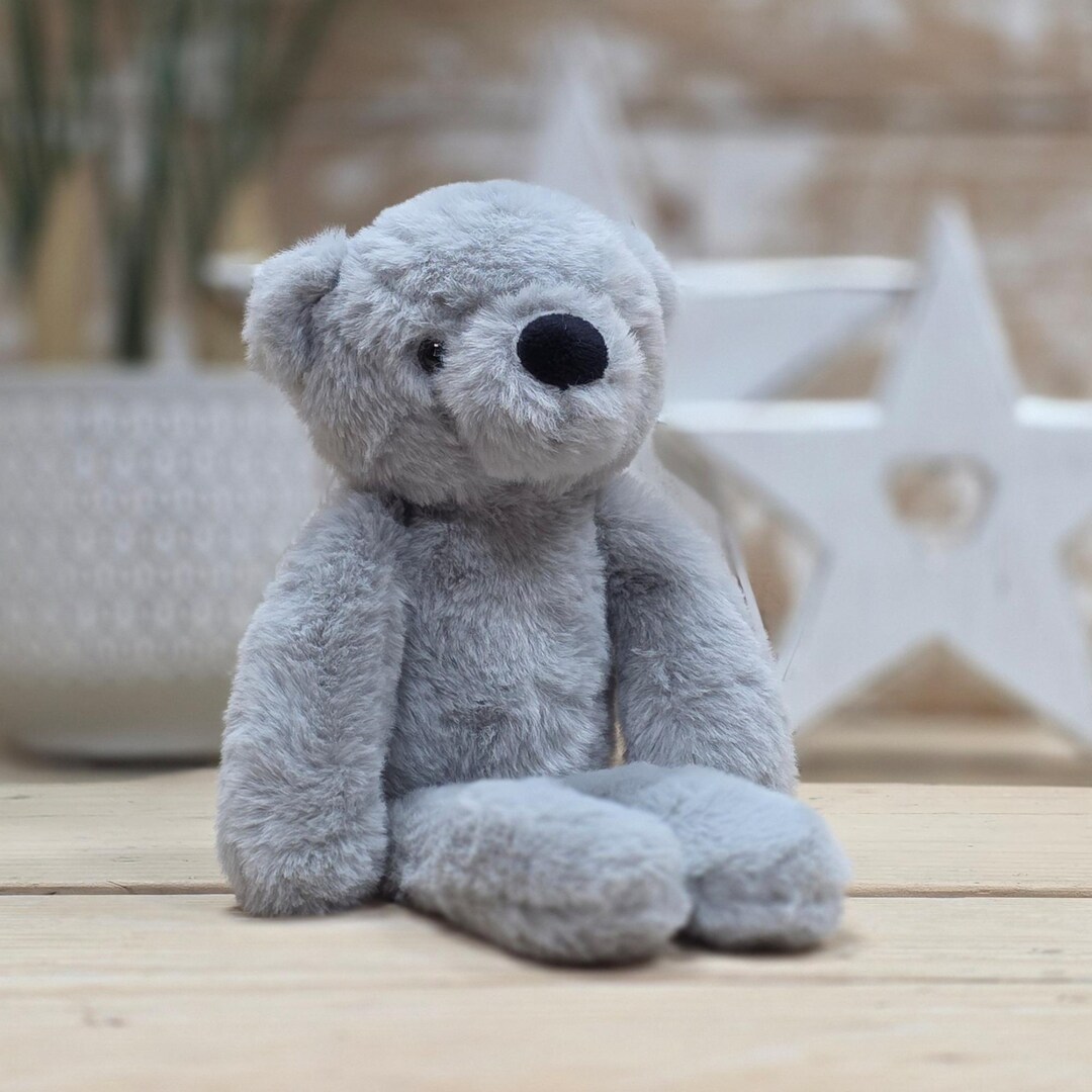 Long Leg Grey Teddy Bear – Soft Plush Cuddly Toy - Etsy