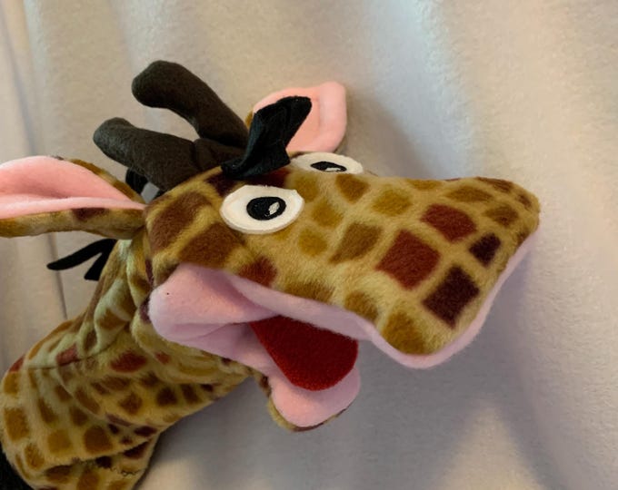 Toddler Safe Giraffe Hand Puppet limited Edition Fabric - Etsy