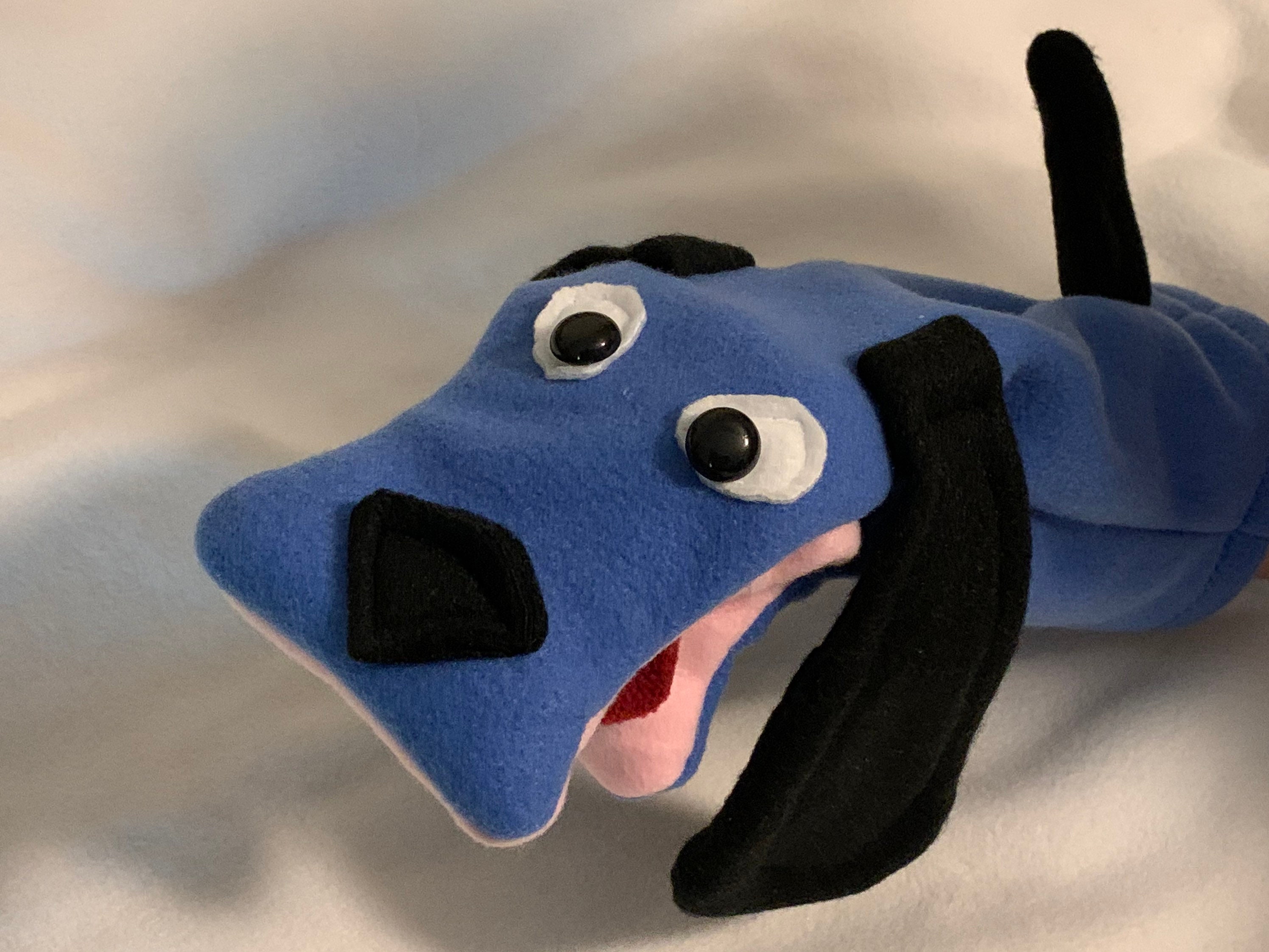 Blue Dog Hand Puppet - Etsy