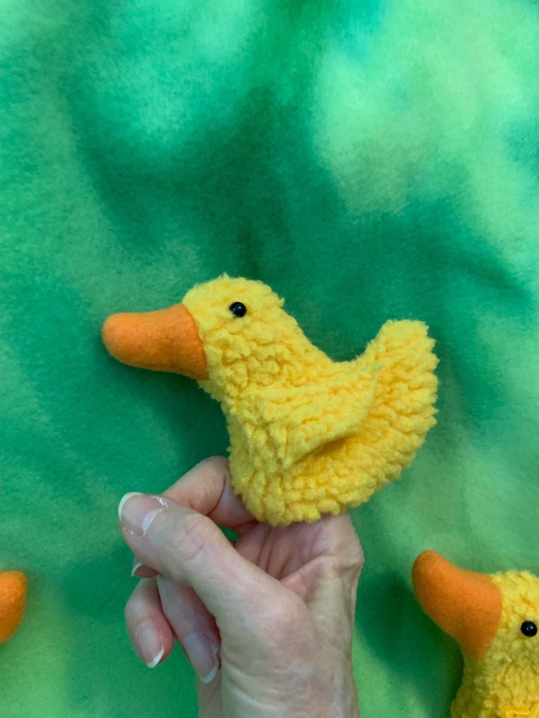 Fuzzy Duck Finger Puppet - Etsy
