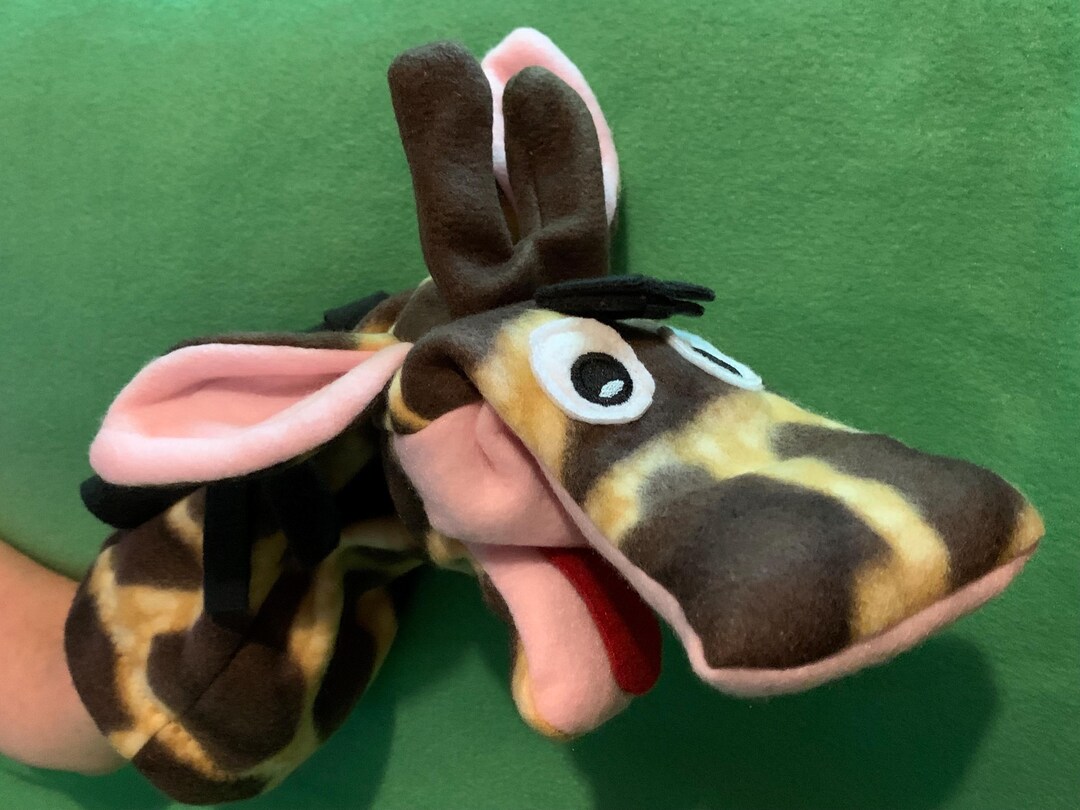 Toddler Safe Giraffe Hand Puppet (limited Edition Fabric) - Etsy