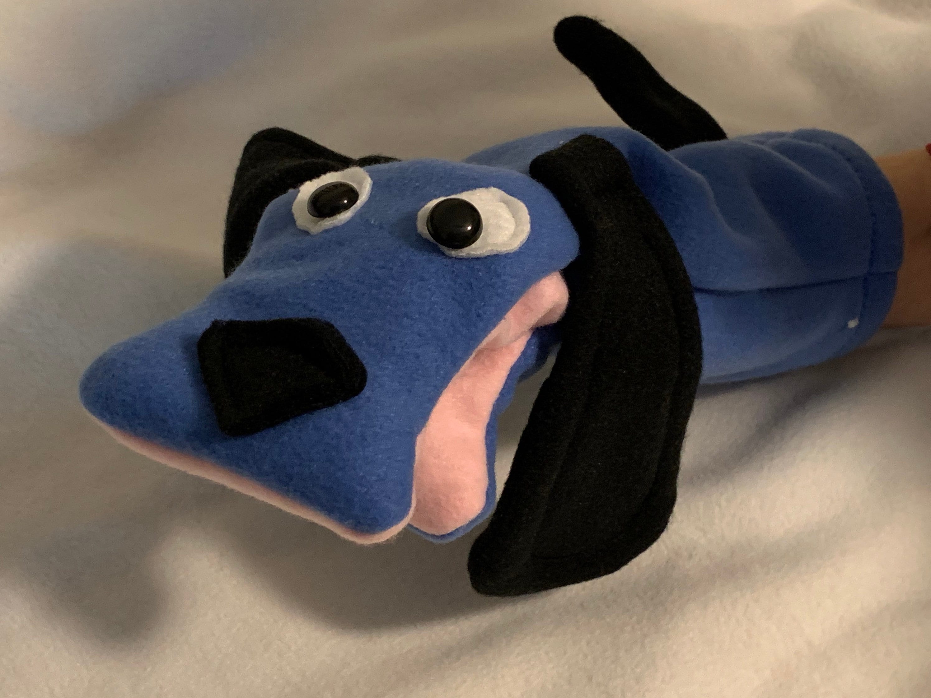Blue Dog Hand Puppet - Etsy