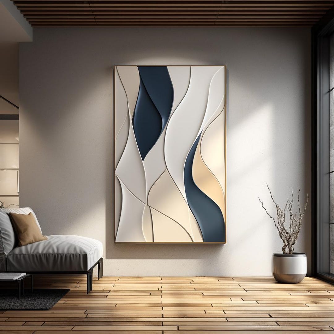 Abstract 3D Wood Wall Art: Modern Minimalist Sculpture - Etsy