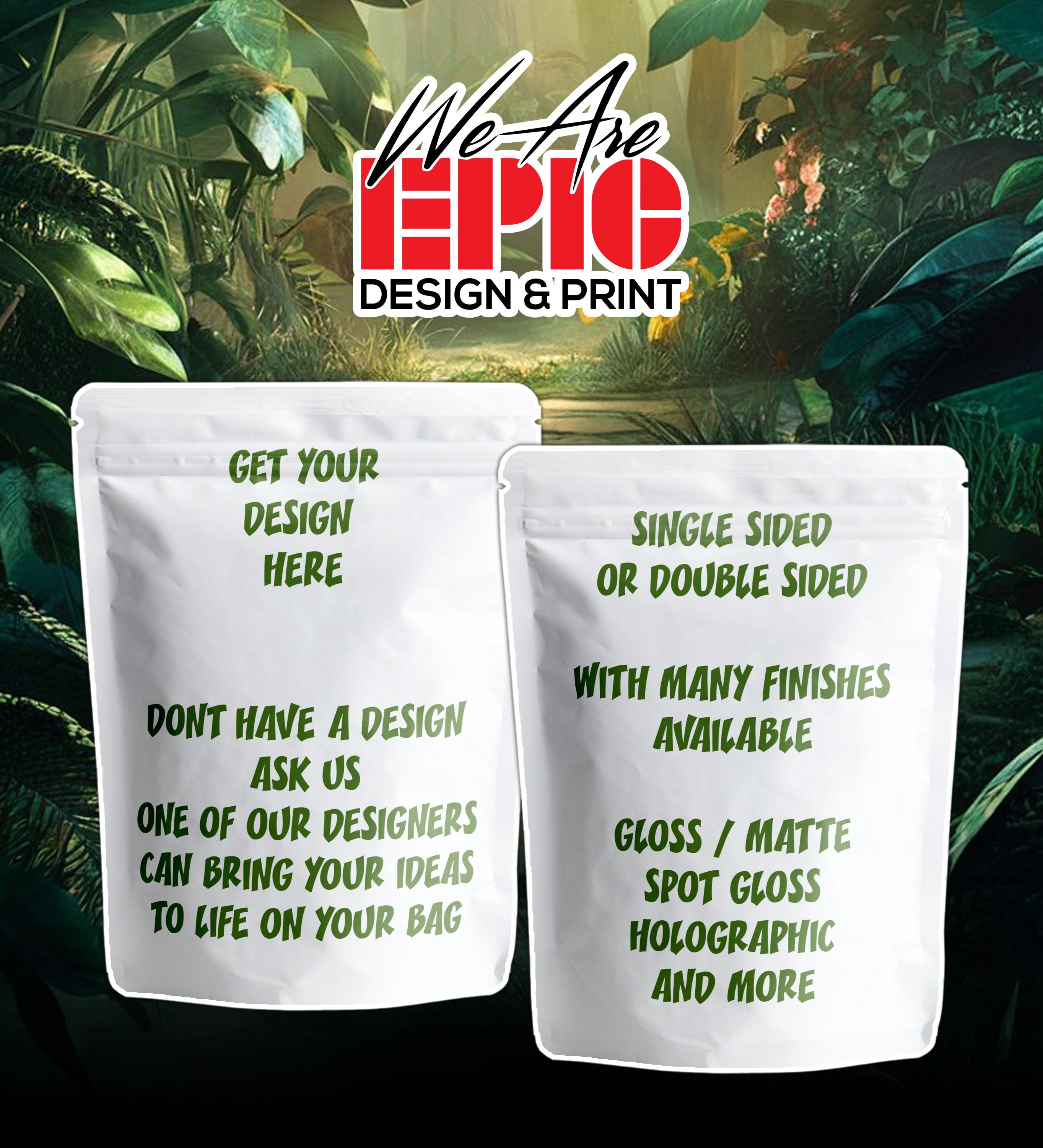 Custom Printed Glossy 4x5 Mylar Bags - Etsy