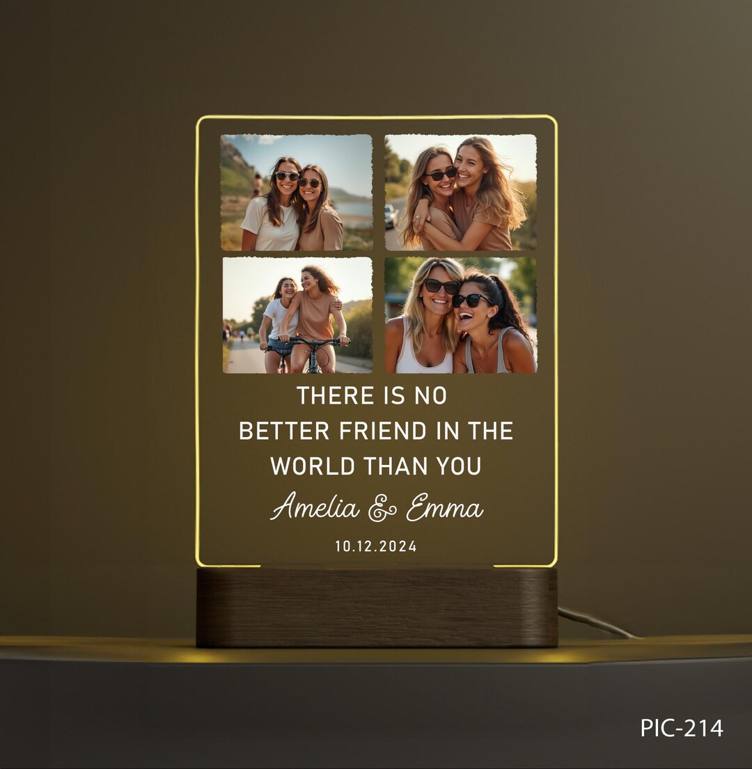 Custom Best Friend Acrylic Plaque Friendship Photo Keepsake Besties ...