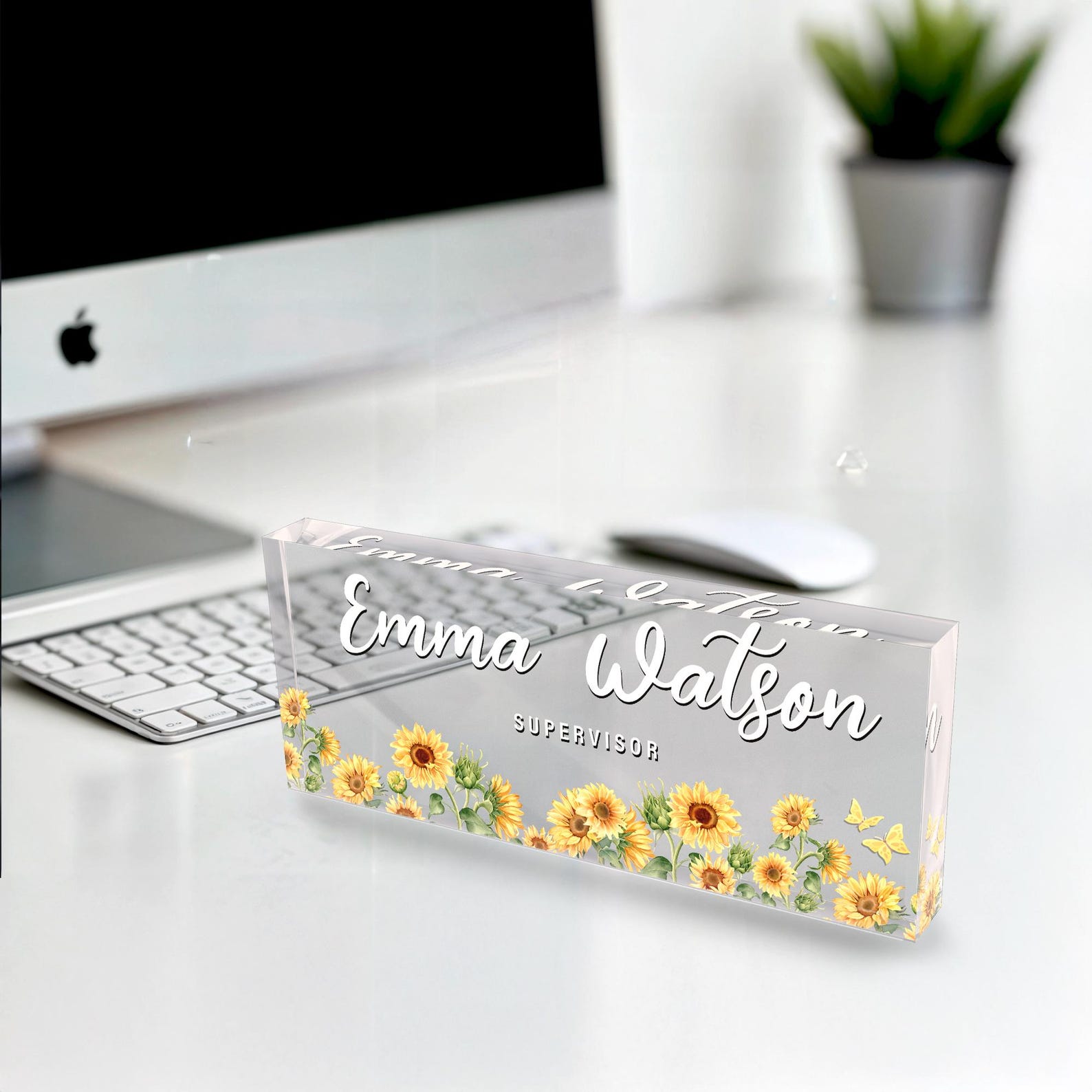 Names Desks Gift Name Plate Personalized Acrylic Name Block Gifts for ...