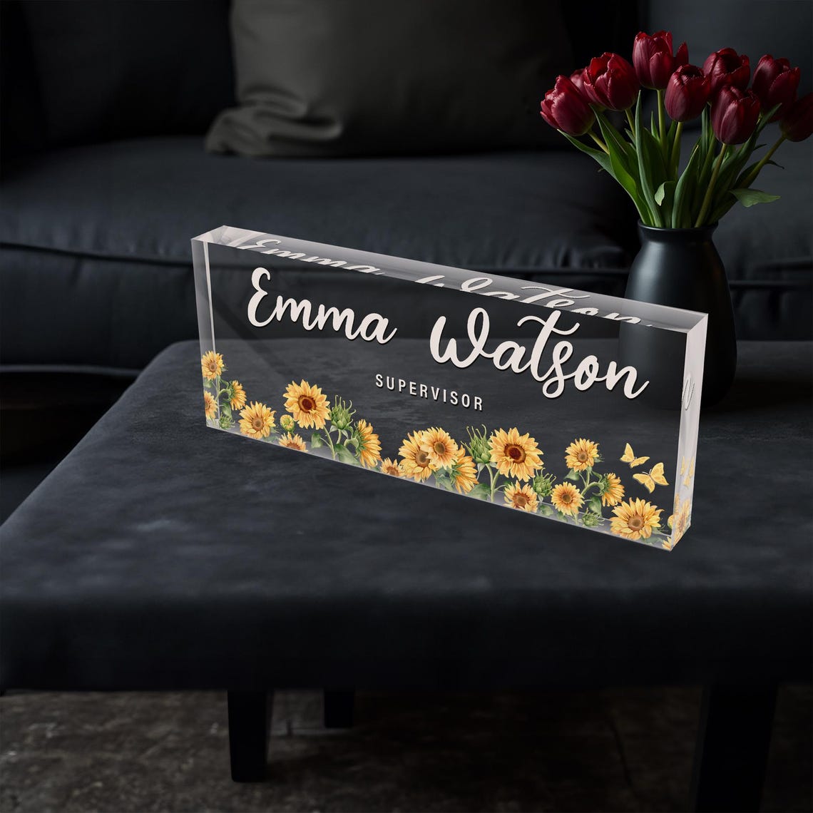 Names Desks Gift Name Plate Personalized Acrylic Name Block Gifts for ...